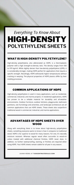 Everything To Know About High-Density Polyethylene HDPE Sheets