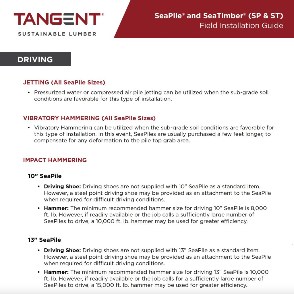SeaPile - Marine Pile Archives - Tangent